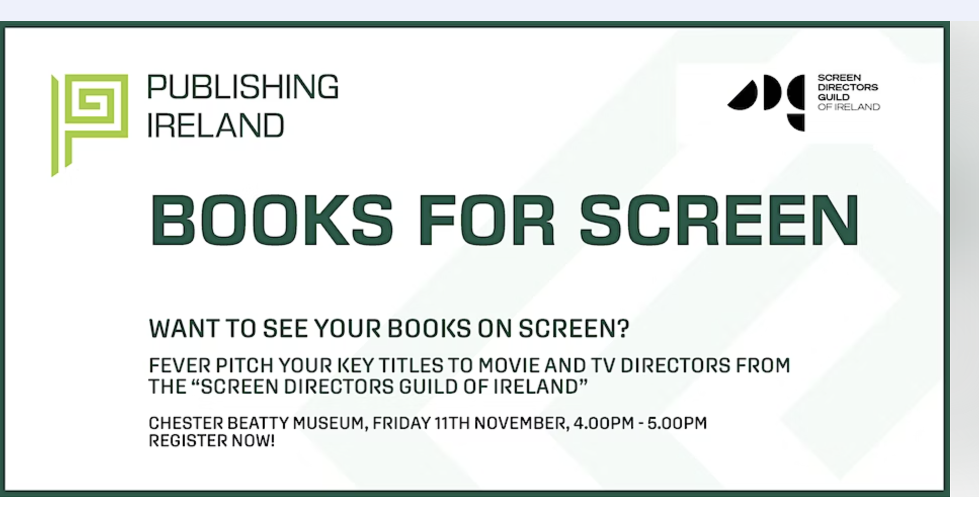 Books for Screen - Screen Directors Guild of Ireland